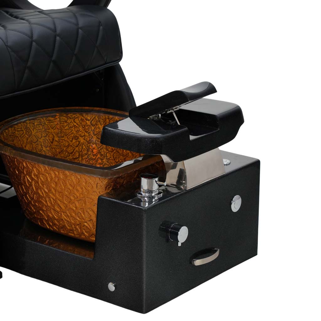 Pedicure Spa Chair - Omega Retractable (Black | Black | Black)