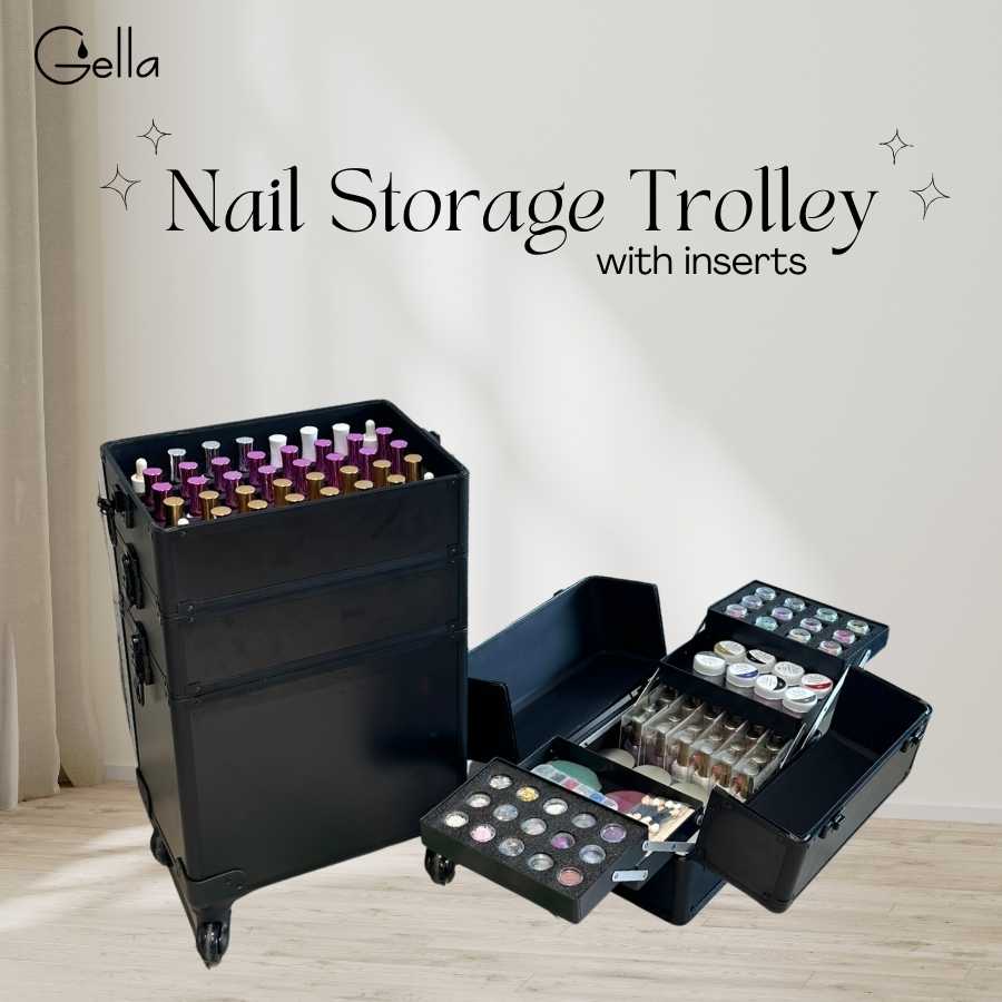 Buy Nail Storage Trolley Case With Inserts | Diamond Nail Supplies