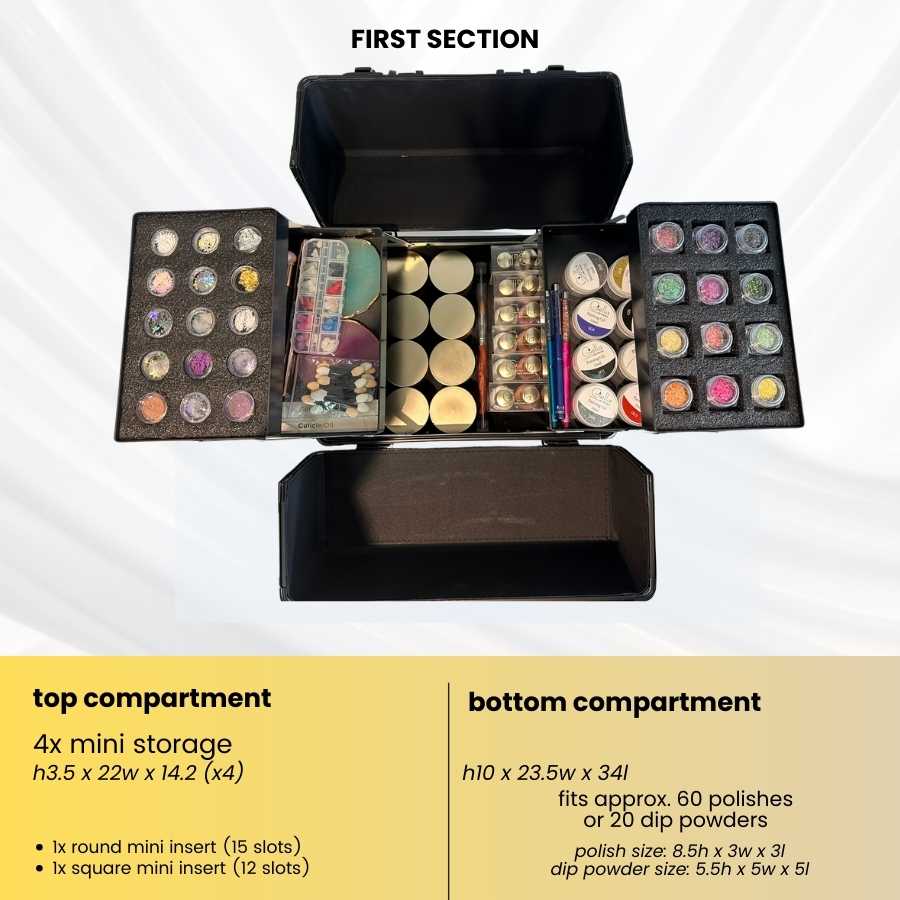 Buy Nail Storage Trolley Case With Inserts | Diamond Nail Supplies